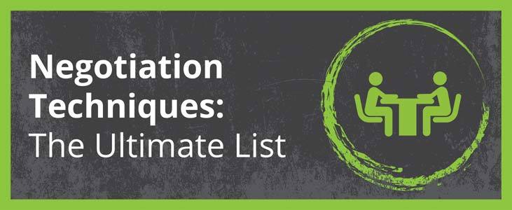 111 Negotiation Techniques: The Ultimate list (for 2020)